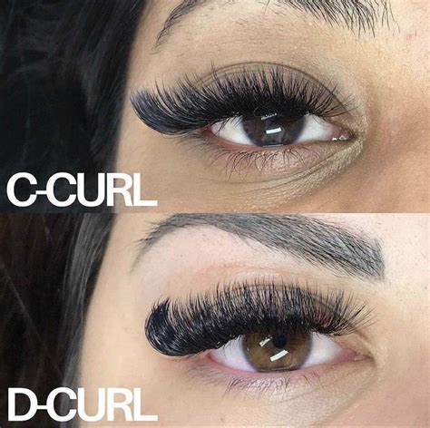 what s the difference between c curl and d curl lashes