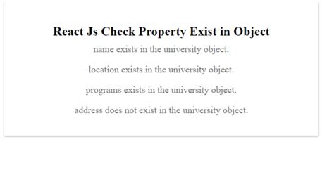 react js check property exist in object array of object
