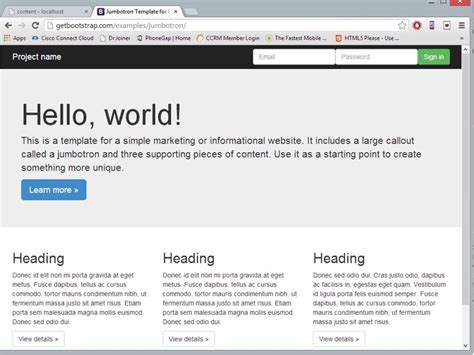 create a responsive fluid html5 css3 based website on umbraco 7 using