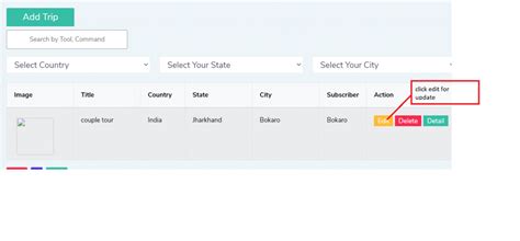 how to update multiple table rows using single edit button