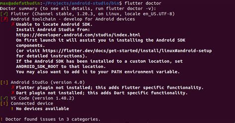 mengatasi error unable to locate android sdk saat menjalankan flutter