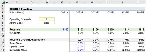 how to use choose function in excel formula calculator