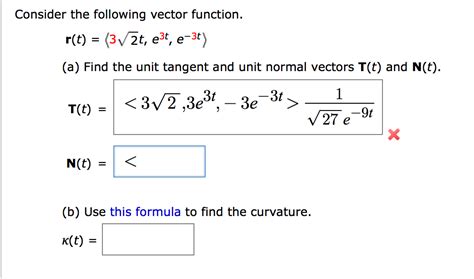 Solved Find The Unit Tangent And Unit Normal Vectors T T