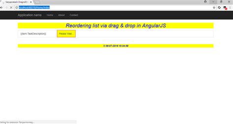 rearrange the tasks list dynamically by drag and drop using angular in mvc