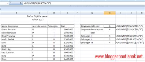 inilah rumus excel untuk menghitung jumlah data [tutorial pemula]