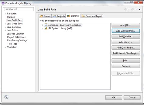 jmse configure java build path in