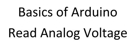 arduino programming basic read analog voltage ~ projects on robotics