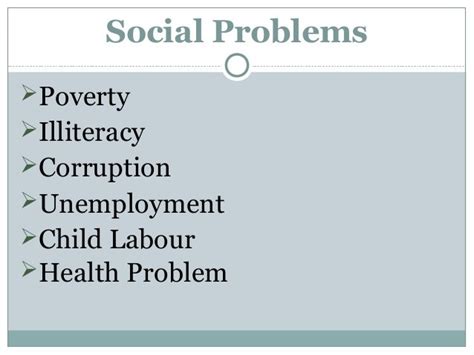 Social Economic Problems Presentation