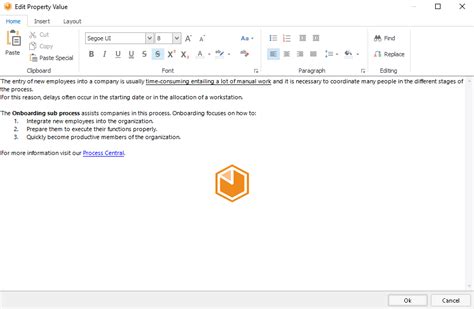bizagi modeler desktop application documenting a process