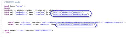 python django default css not getting applied to admin