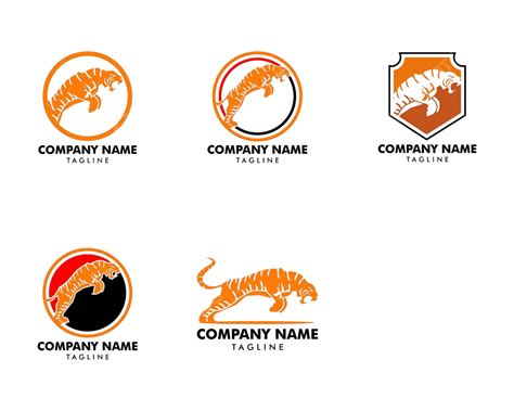 รูปภาพประกอบของคอลเลกชันของโลโก้ไอคอนเวกเตอร์เสือและมาสคอต เวกเตอร์ Png