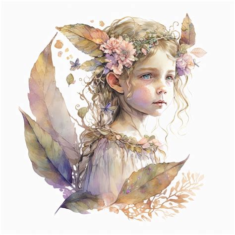 Premium Photo Watercolor Fairy Illustration Isolated On White Background