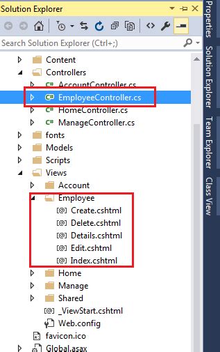 crud operation with database first approach in asp mvc