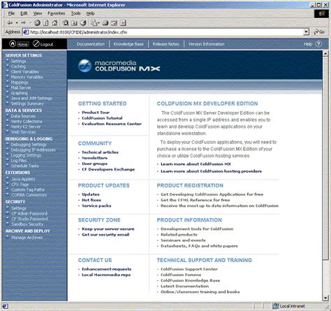 what is coldfusion mx