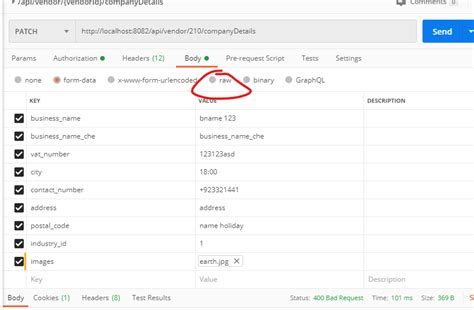 node js not receiving form data in patch method in express node