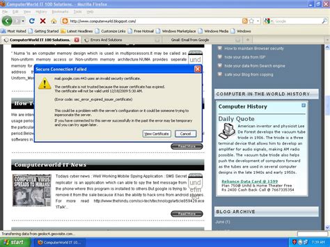 troubleshooting windows errors and solutions secure connection failed