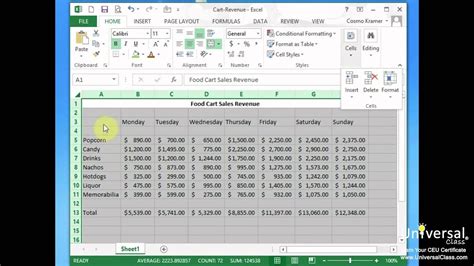 formatting rows and columns in excel 2013 tutorials youtube