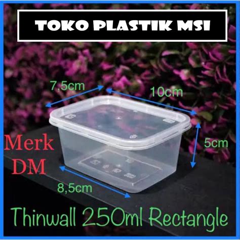 Jual Thinwall 200ml Rect Thinwall 250ml Rect Thinwall 300ml Rect