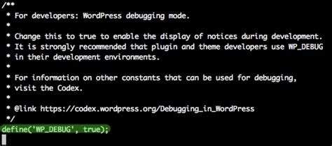 how to enable debug mode in wordpress