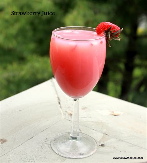 strawberry juice recipe 3 steps instructables