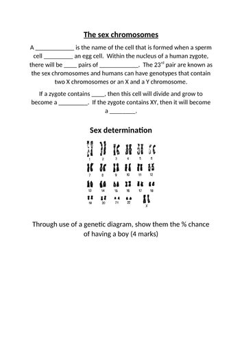 sex determination teaching resources