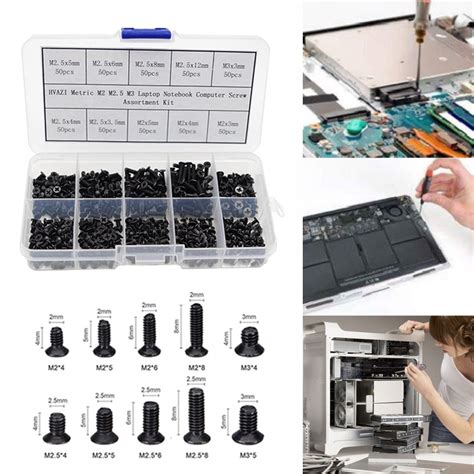 500pcs Laptop Computer Screws Kit M2 M2 5 M3 Cross Grooved Flat Head