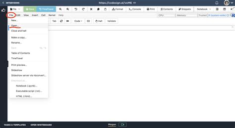 using jupyter notebook for live data science interviews codesignal