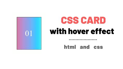 css card with hover effect html and css youtube