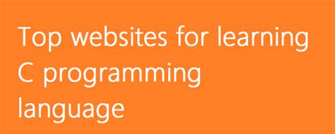 top 5 websites for learning c programming language