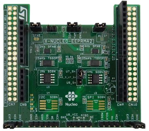 基于m24xx和m95xx系列的标准i²c和spi eeprom存储器扩展板，用于stm32 nucleo x nucleo eeprma2