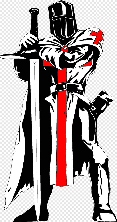 Soldier Holding Sword Illustration Crusades Knights Templar Solomons