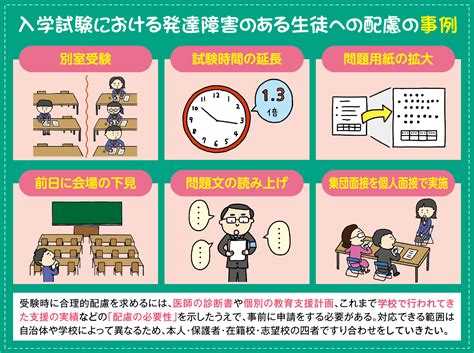 図解でわかる 発達障害の理解と支援 第4回「受験時の合理的配慮」 特別支援教育 教員の方へ 学研キッズネット