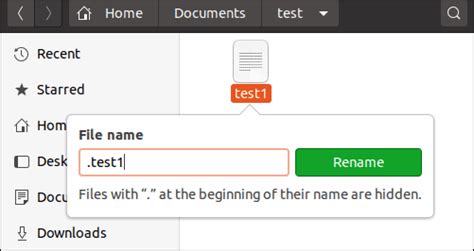 how to view and create hidden files in linux