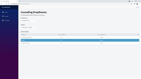 cascading dropdown with datagrid radzen ide blazor server side radzen