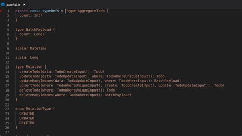 generated typedefs misses the graphql comment · issue 9 · prisma
