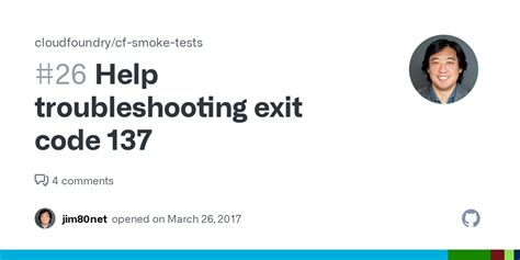help troubleshooting exit code 137 · issue 26 · cloudfoundry cf smoke