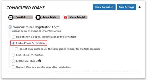 otp verification for woocommerce registration wordpress notification