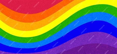 Premium Vector Waving Rainbow Flag Of Lgbt Gay Lesbian Bisexual