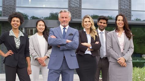 Premium Stock Video Portrait Of Smiling Multi Cultural Business Team