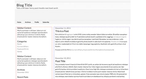setting column widths 2 column left layout css cookbook