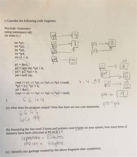 solved 1 consider the following code fragment include