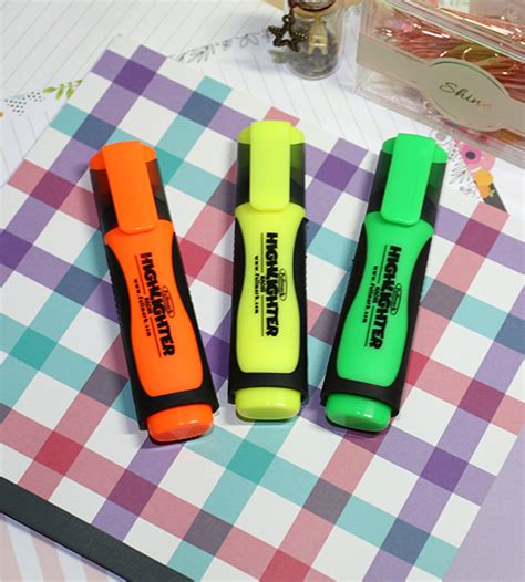 Fluorescent Highlighter Orange Yellow Green Value Pack Various