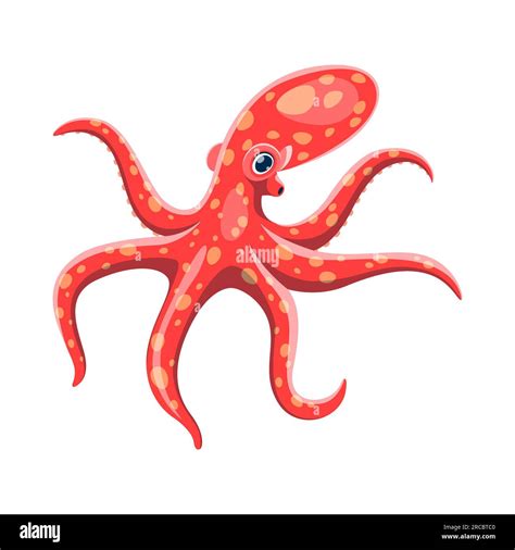 Octopus Character Isolated Cartoon Vector Intelligent Versatile And