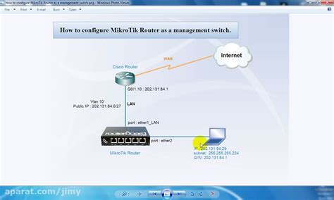 how to configure mikrotik router as a management switch