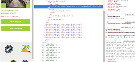 javascript bootstrap modal on this template stack overflow