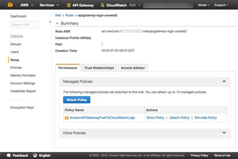 how to enable cloudwatch logs for api gateway