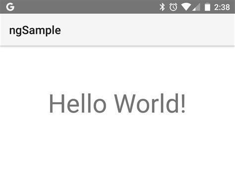 bare bones nativescript hello world with angular 2 and typescript by