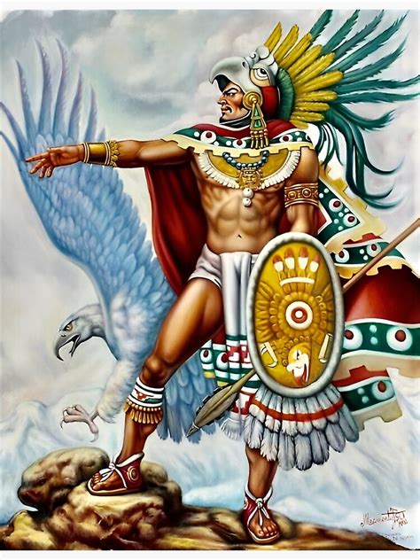 Aztec Warrior Poster Poster For Sale By Jenniferbroo Redbubble