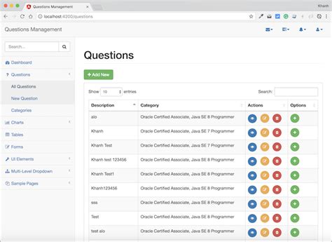 questions management frontend build adding new question using