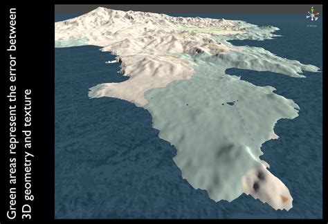 landsat srtm data represented in 3d using unity problem texturing